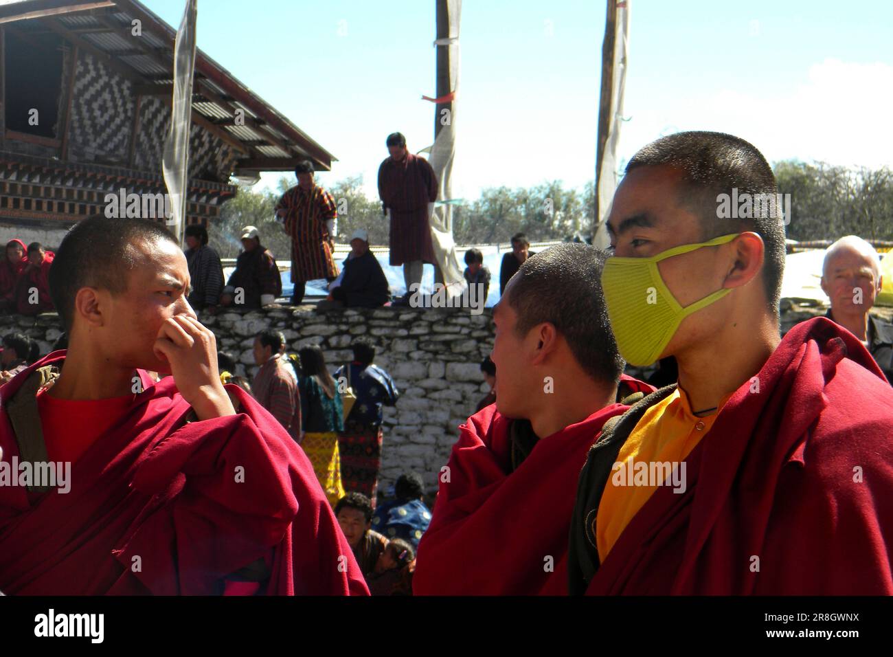 Monks, Jambay Lhakhang, Bhutan Stock Photo - Alamy