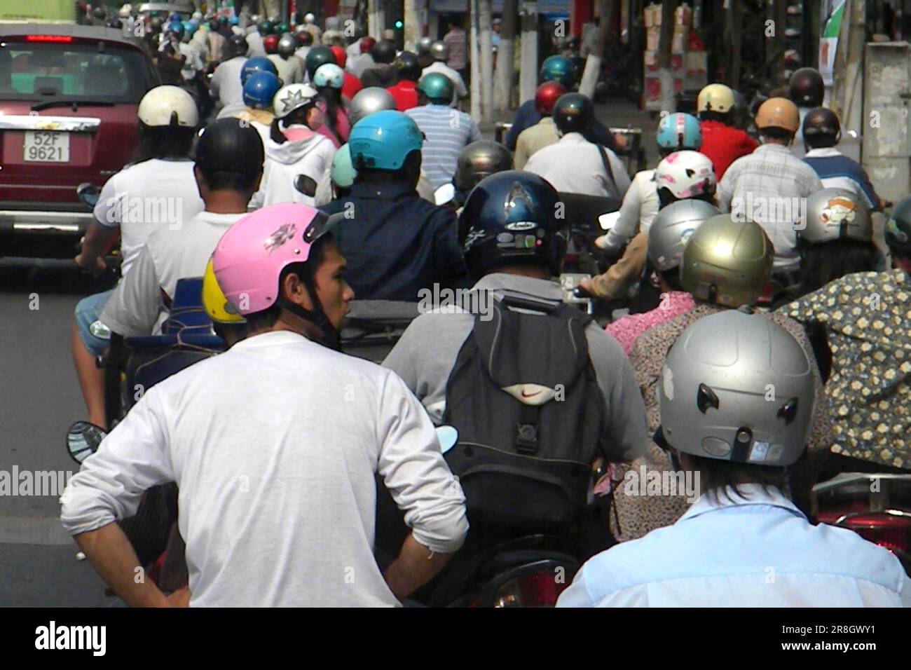 Motorcycle Traffic In Hochiminville, Vietnam Stock Photo - Alamy