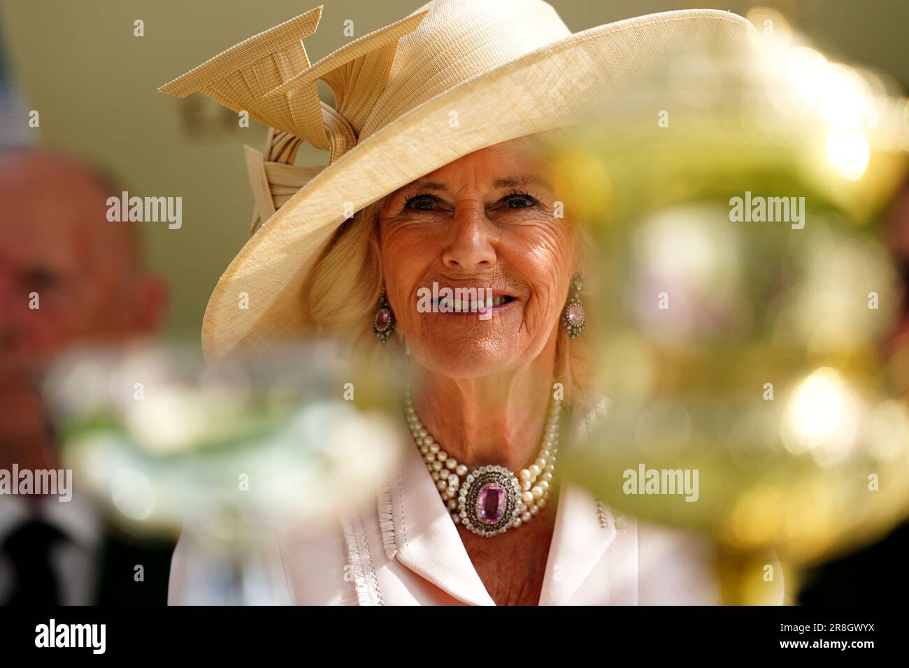 Queen Camilla before the trophy presentation for the winner of the ...