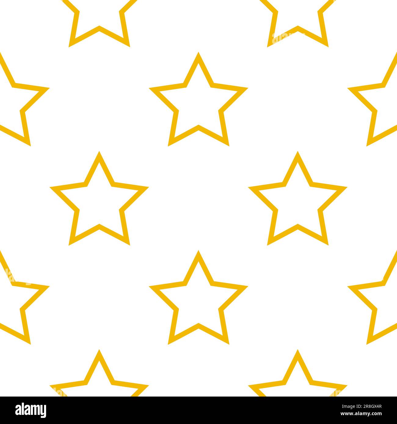 Seamless pattern with contour yellow stars. Star background. For ...