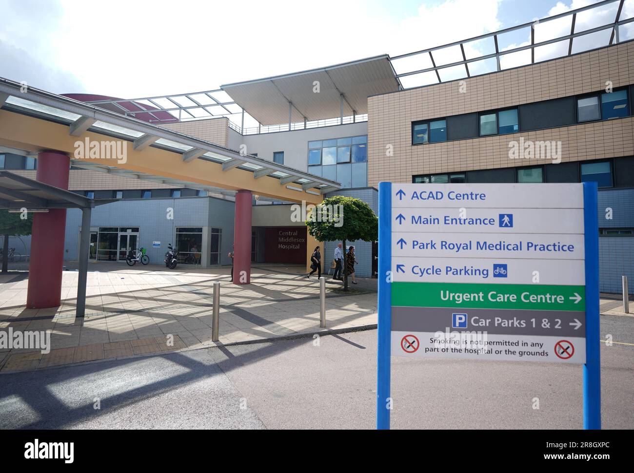 Central Middlesex Hospital in north-west London after two people were ...