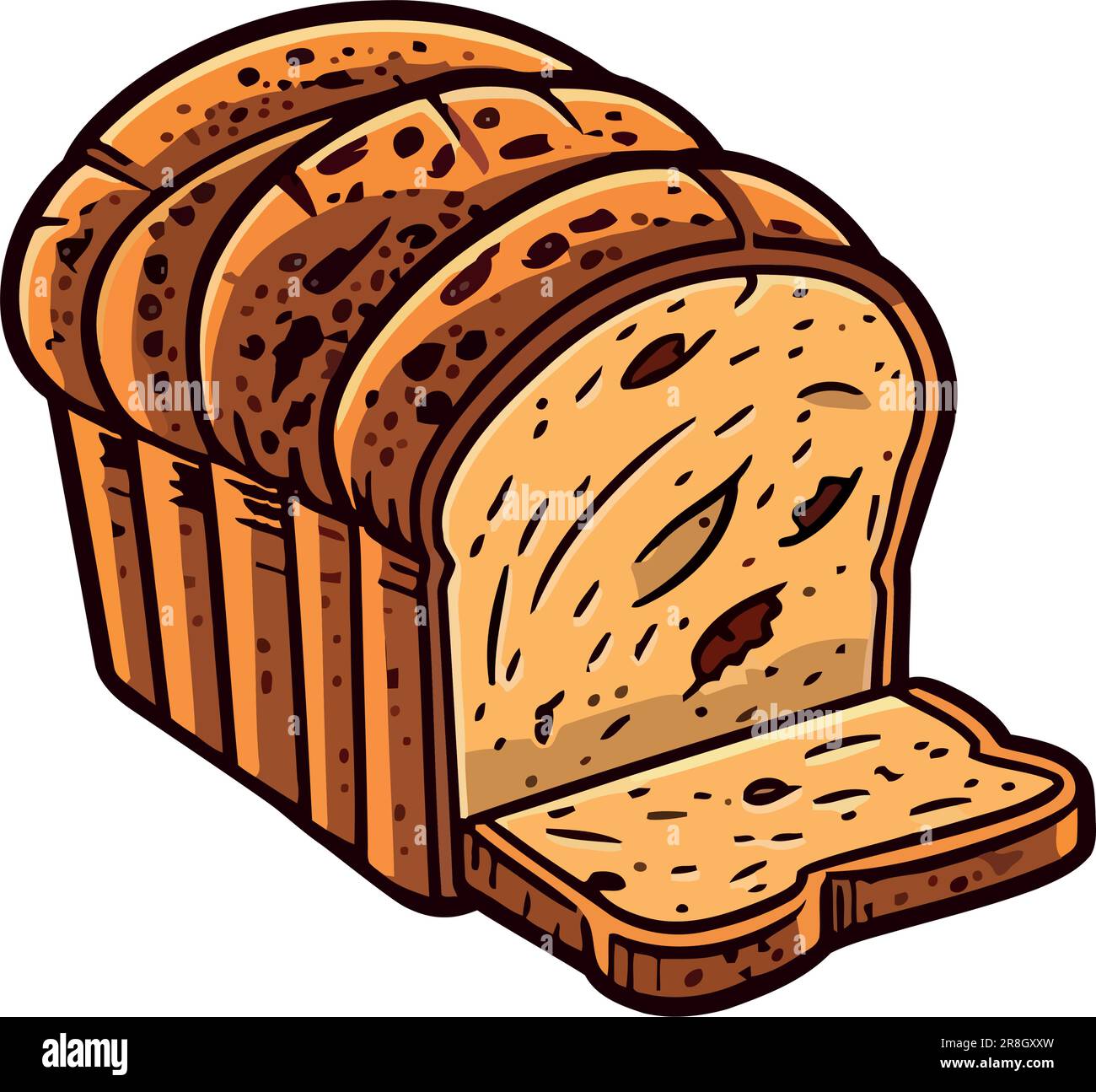 Freshly baked bread cartoon hi-res stock photography and images - Alamy