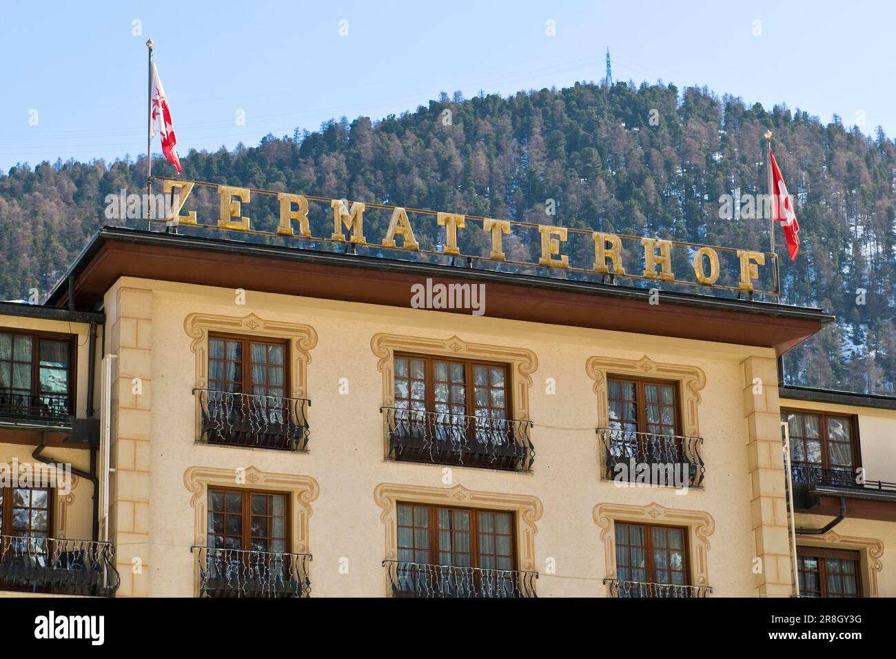 Zermatterhof Hotel, Zermatt, Switzerland Stock Photo - Alamy