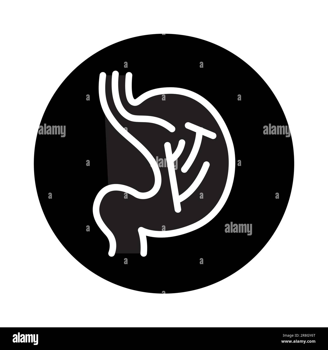 Endoscopy color line icon. Isolated vector element. Outline pictogram ...