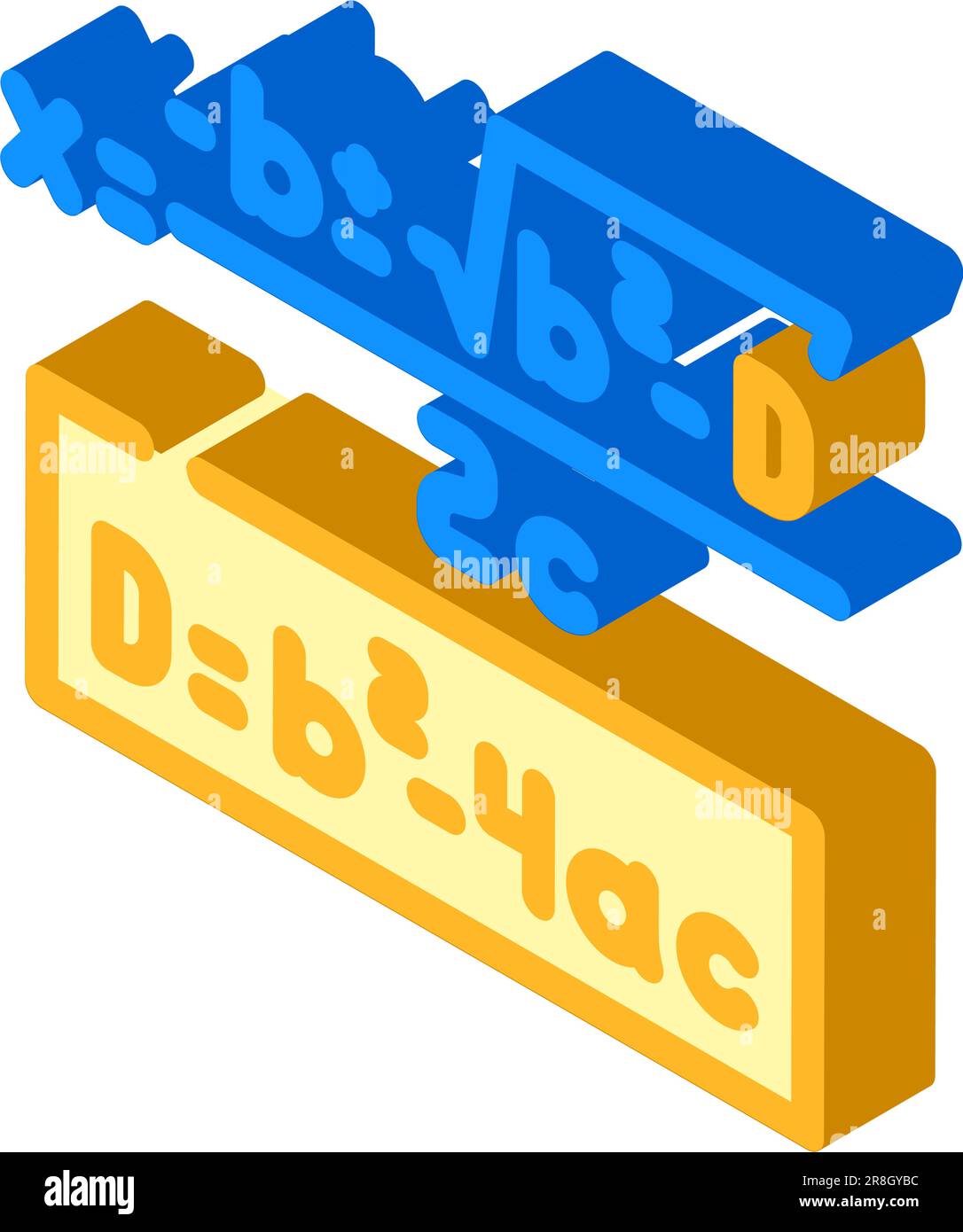 formula math science education isometric icon vector illustration Stock ...