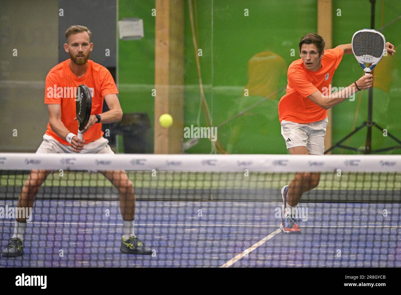 Krakow, Poland. 21st June, 2023. Dutch padel player Robin Sietsma and ...