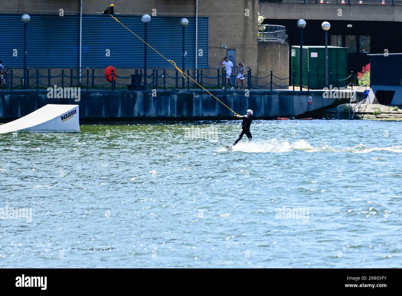 London Royal Docks water-sports centre, Newham, London Stock Photo - Alamy