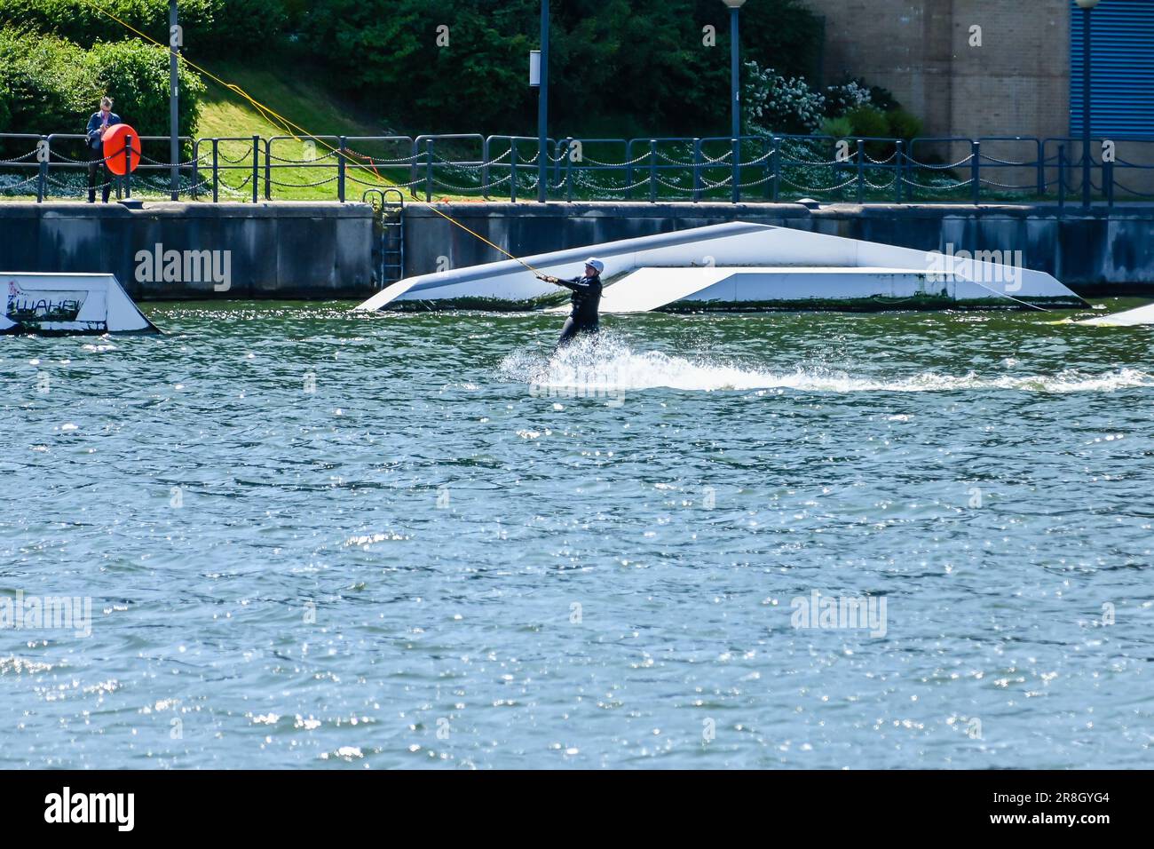 London Royal Docks water-sports centre, Newham, London Stock Photo - Alamy