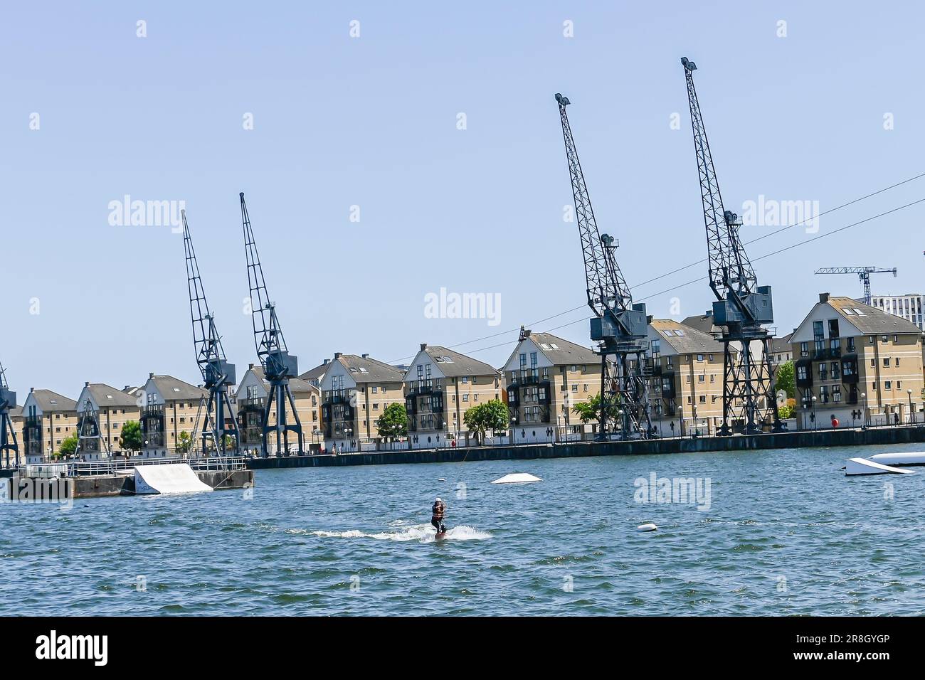 London Royal Docks water-sports centre, Newham, London Stock Photo - Alamy