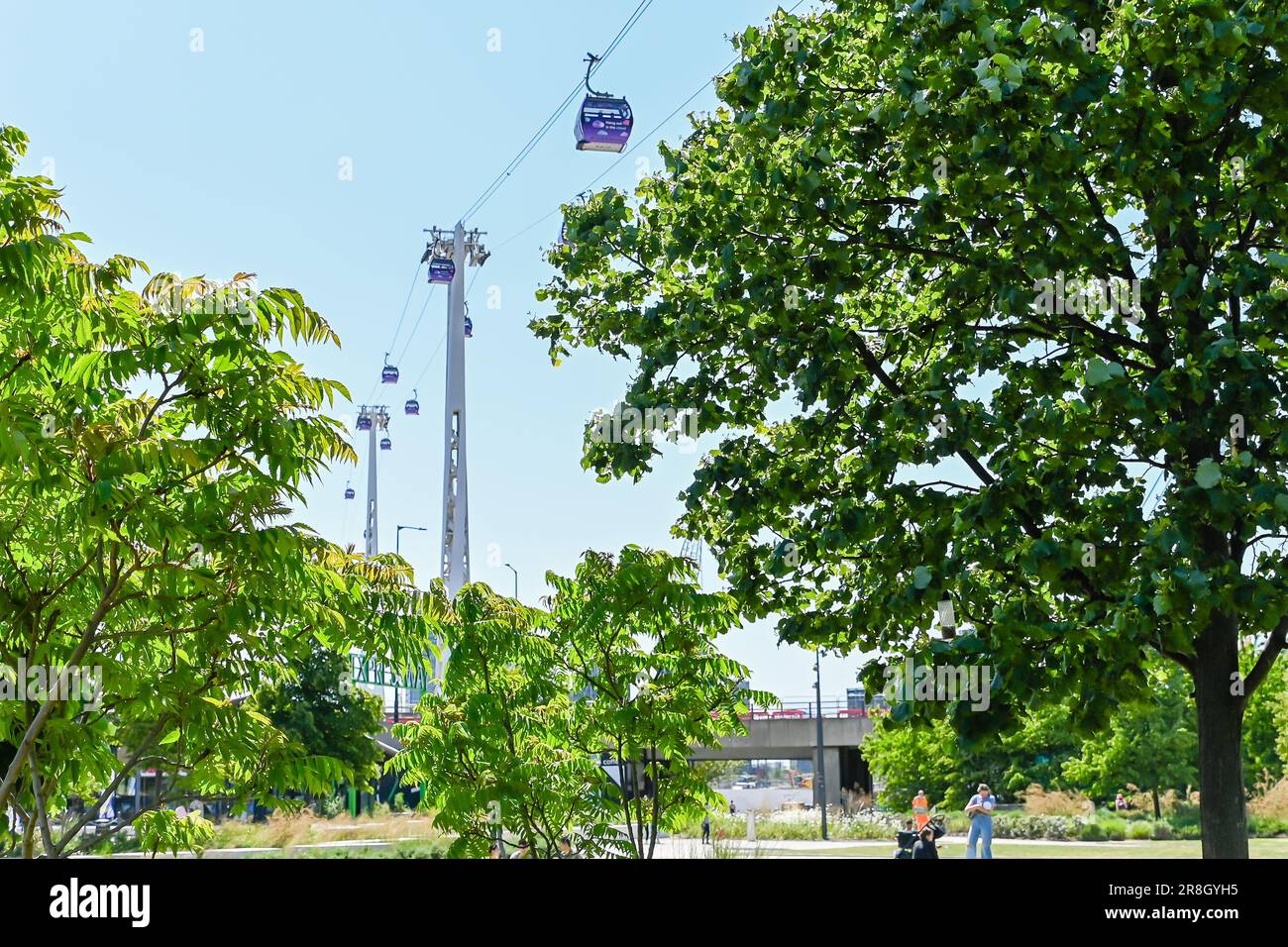 IFS Cloud Royal Docks Gondola lift station in Royal Docks, London Stock ...