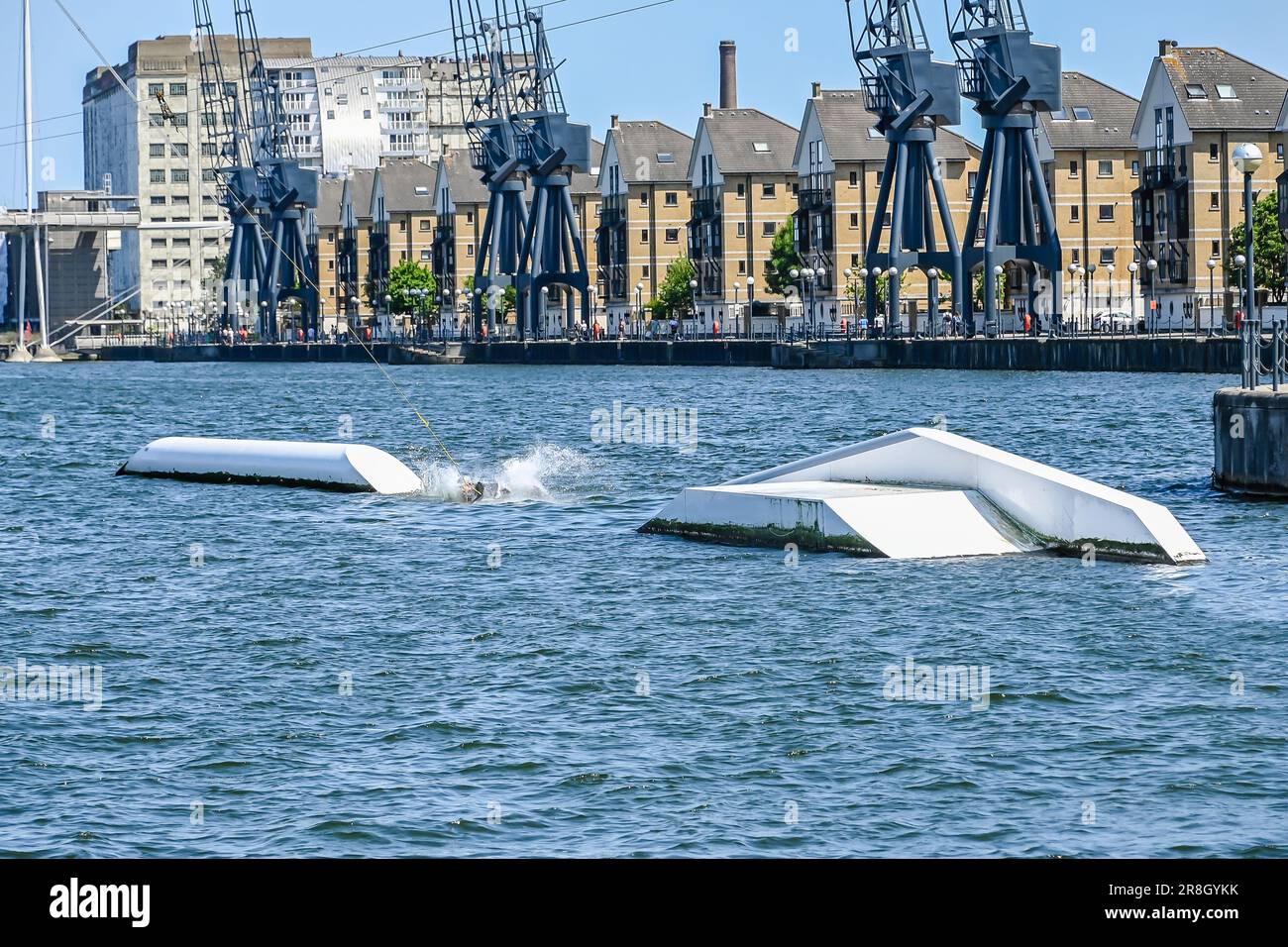 London Royal Docks water-sports centre, Newham, London Stock Photo - Alamy