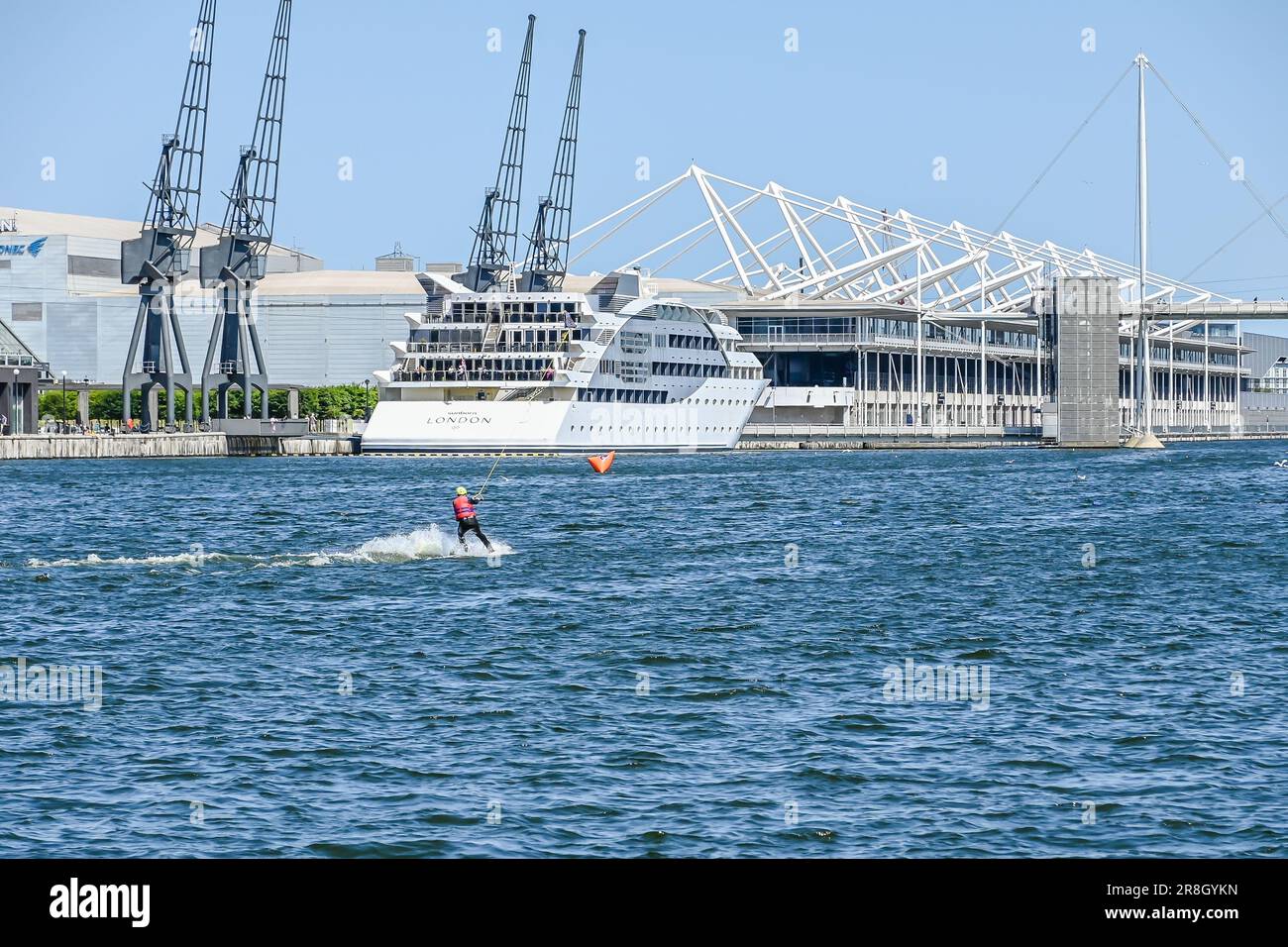 London Royal Docks water-sports centre, Newham, London Stock Photo - Alamy