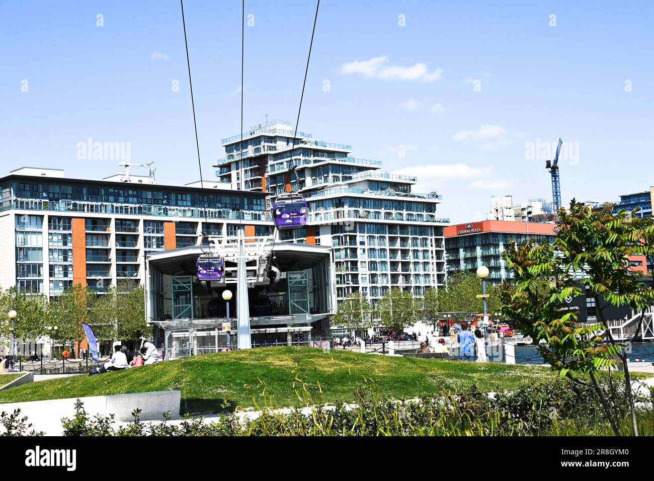 IFS Cloud Royal Docks Gondola lift station in Royal Docks, London Stock ...