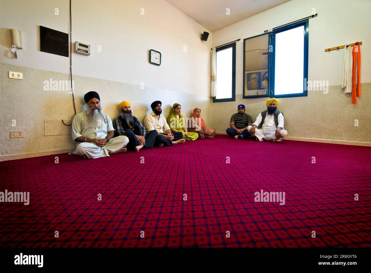 Gurdwara sikh novellara italy hi-res stock photography and images - Alamy