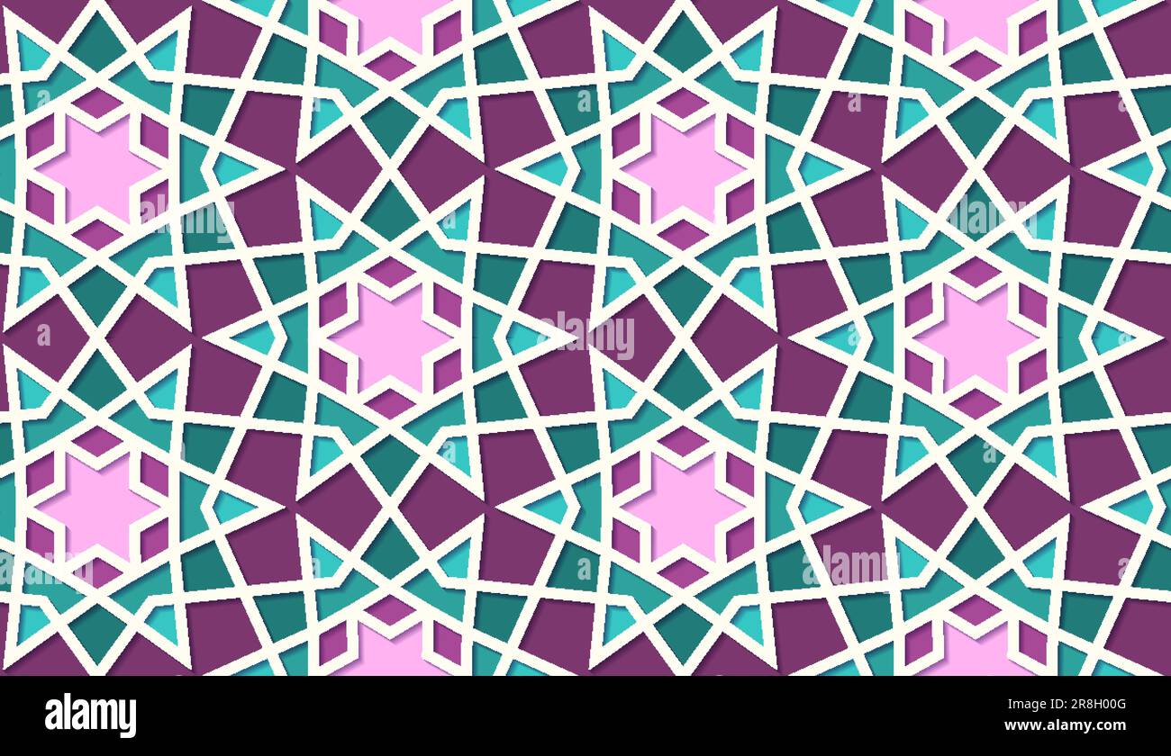 Arabic seamless girih pattern with classic islamic culture ornament ...