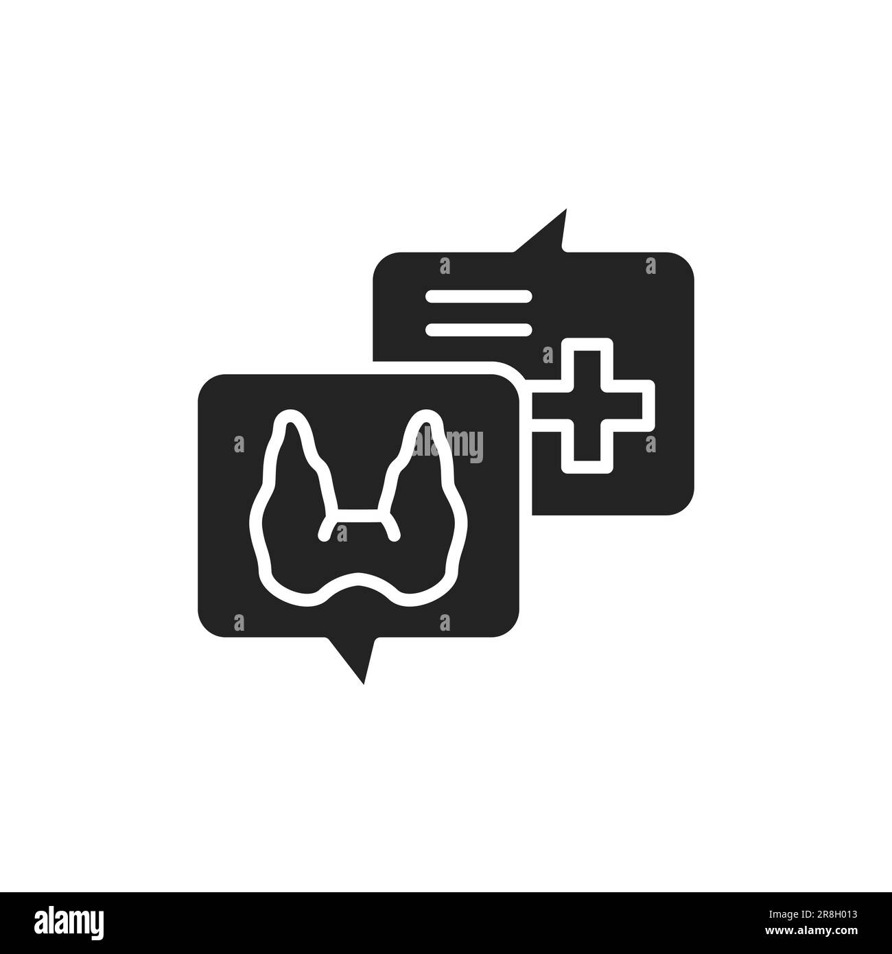 Consultation with doctor endocrinologist color line icon. Isolated ...