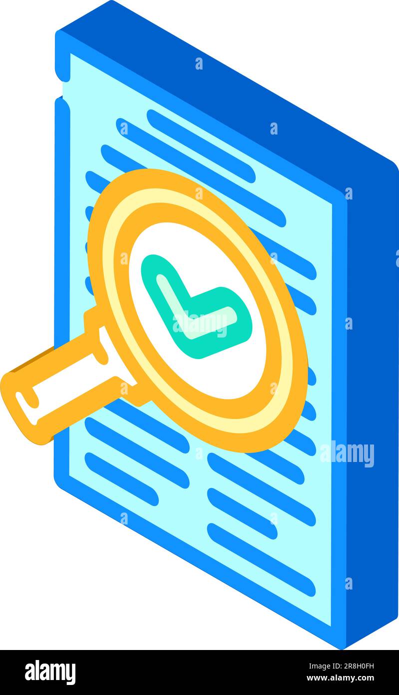 fact check news media isometric icon vector illustration Stock Vector ...