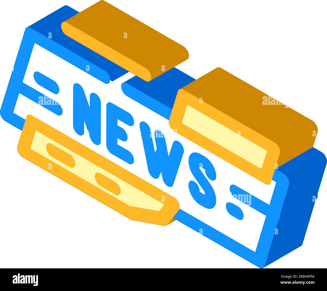 news ticker media isometric icon vector illustration Stock Vector Image ...