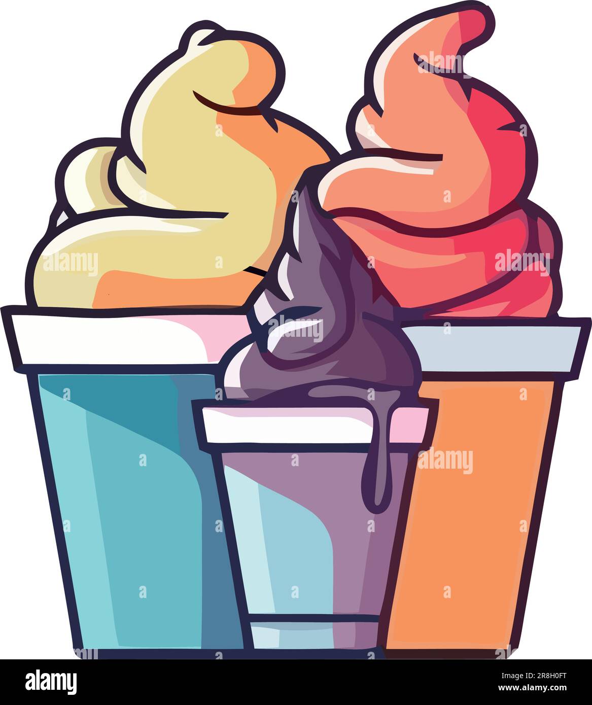 Fun sweet ice cream cone dessert Stock Vector Image & Art - Alamy