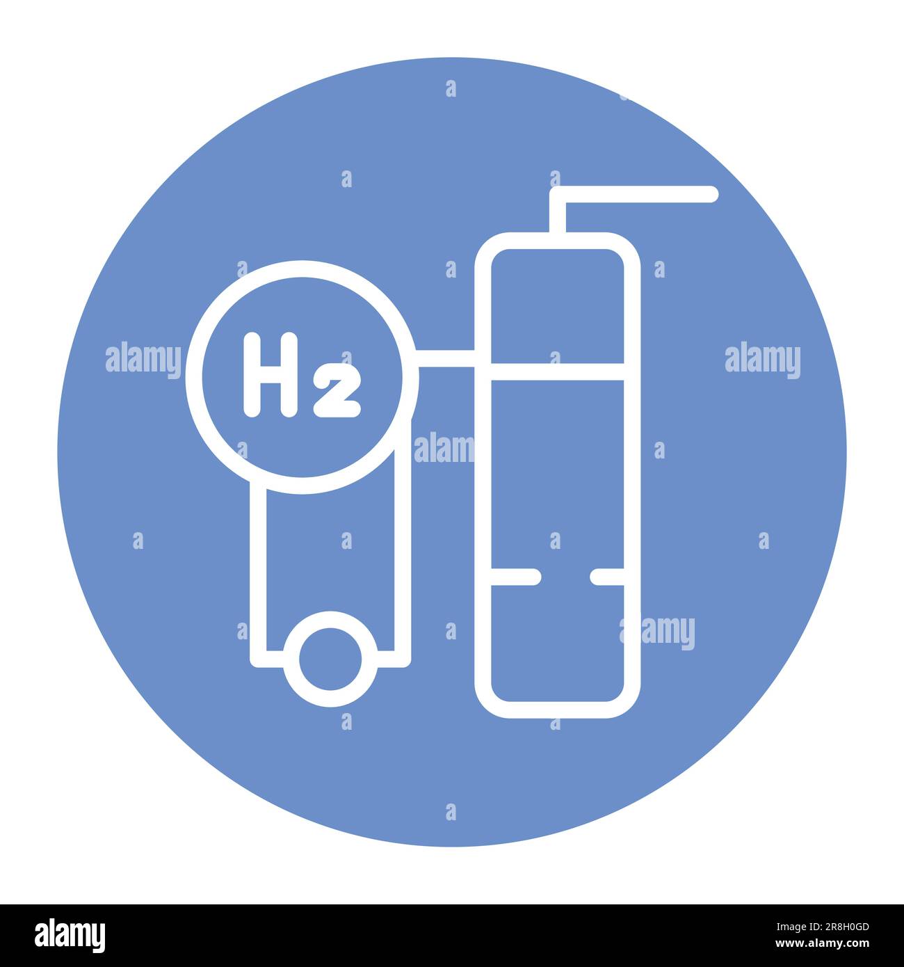 Production H2 color line icon. Hydrogen energy. Isolated vector element ...