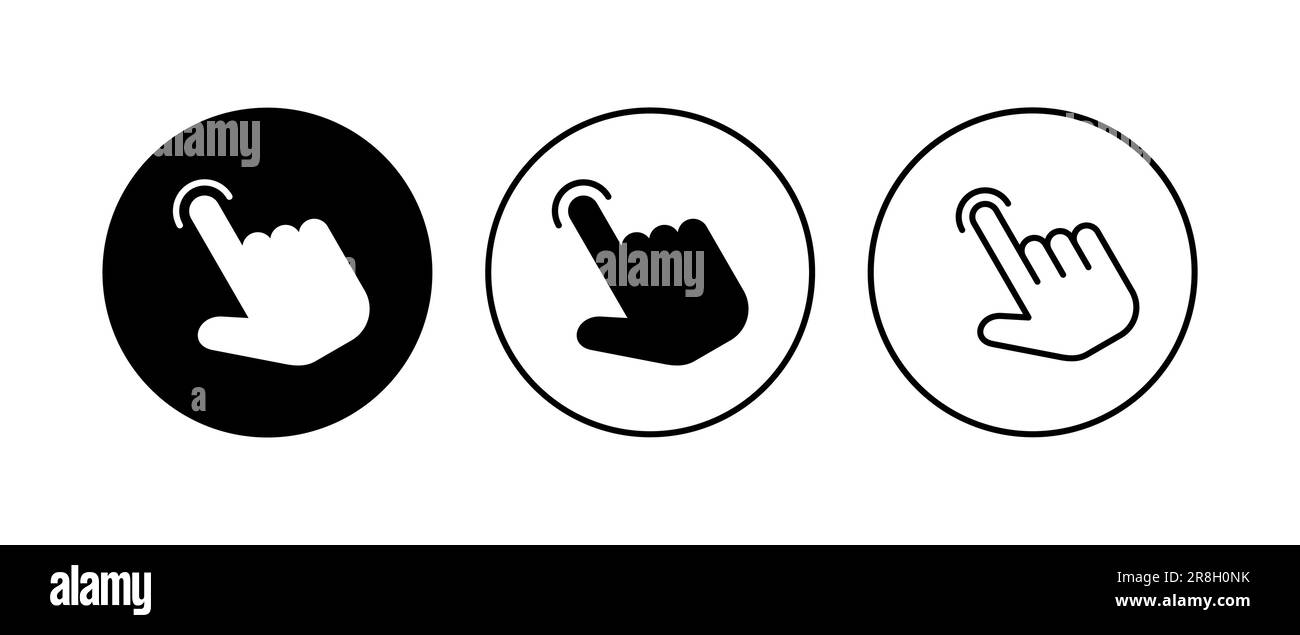 Hand click icon set. pointer icon vector. hand cursor icon vector Stock Vector Image & Art - Alamy