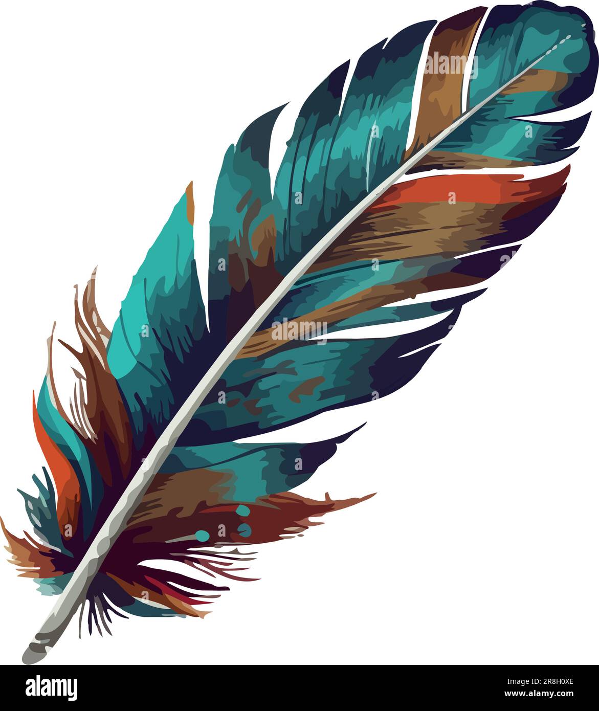 Peacock feather symbolizes creativity and freedom Stock Vector Image ...