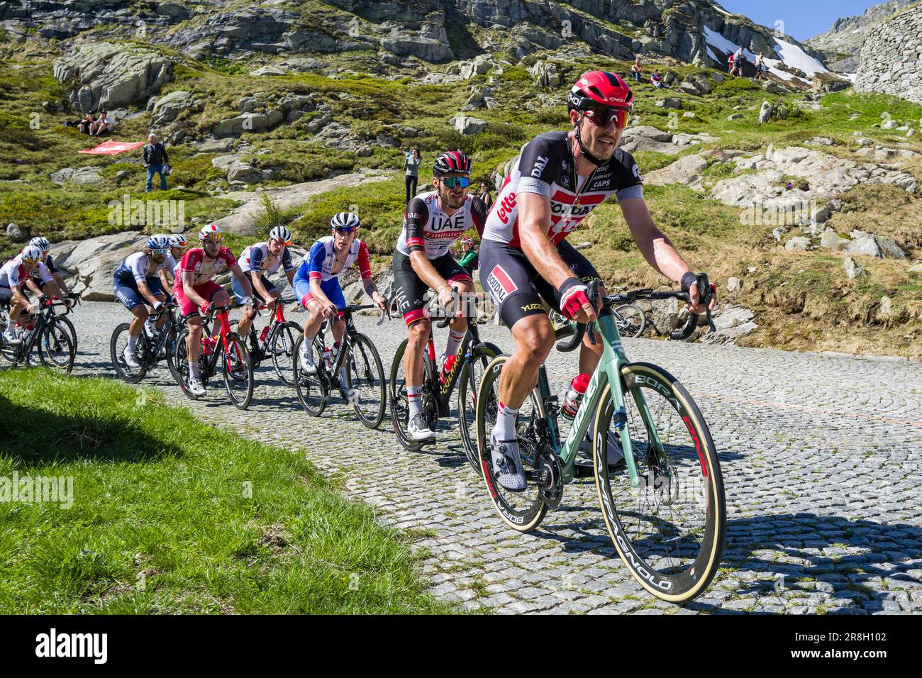 Switzerland. Tour de Suisse. Gotthard pass (Tremola Stock Photo - Alamy