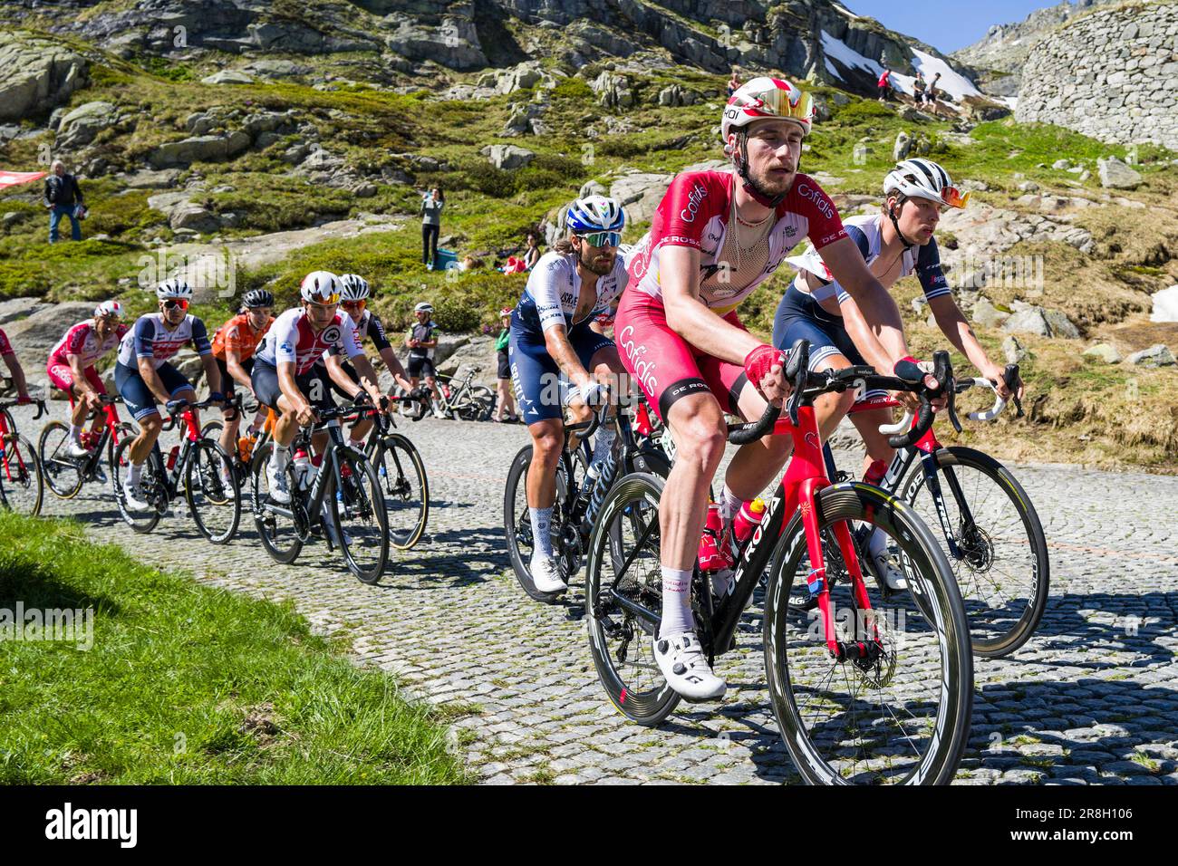 Switzerland. Tour de Suisse. Gotthard pass (Tremola Stock Photo - Alamy
