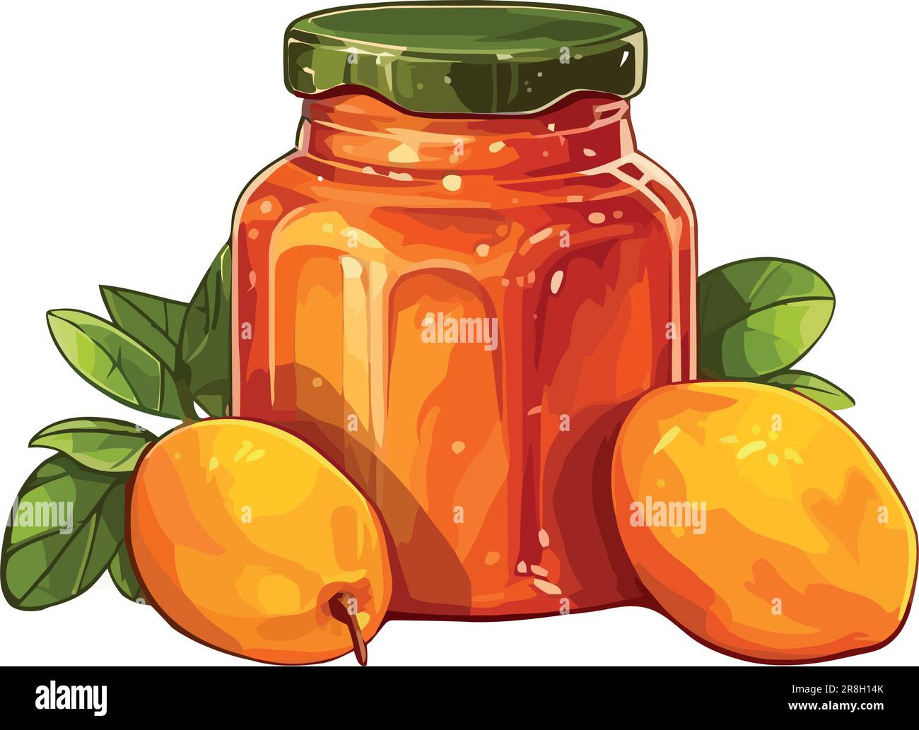 Hand painted fruit sketch on organic jar label Stock Vector Image & Art ...