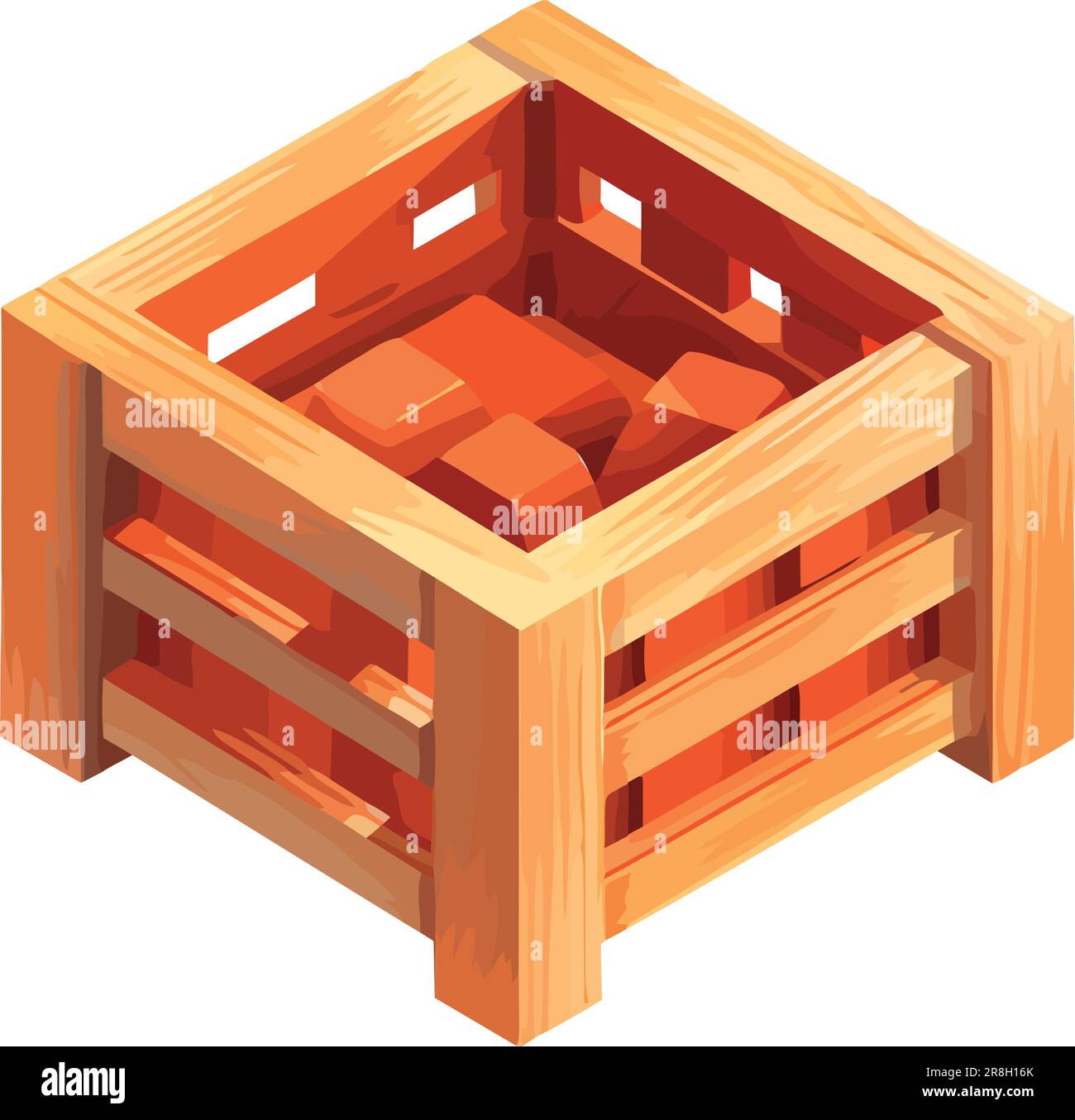 Wooden crate packaging for shipping cargo Stock Vector Image & Art - Alamy