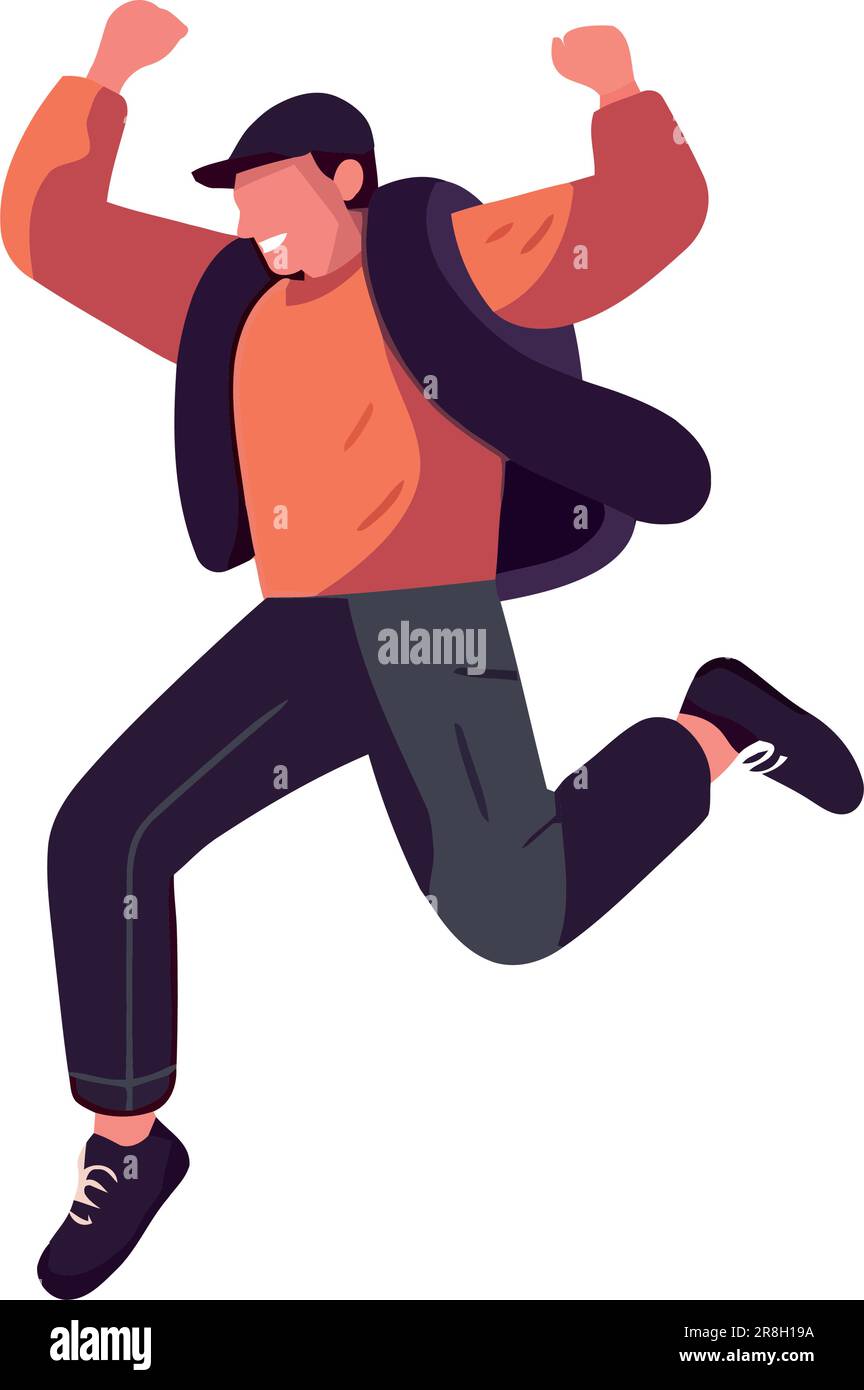 Man jumping for joy, achieving success Stock Vector Image & Art - Alamy