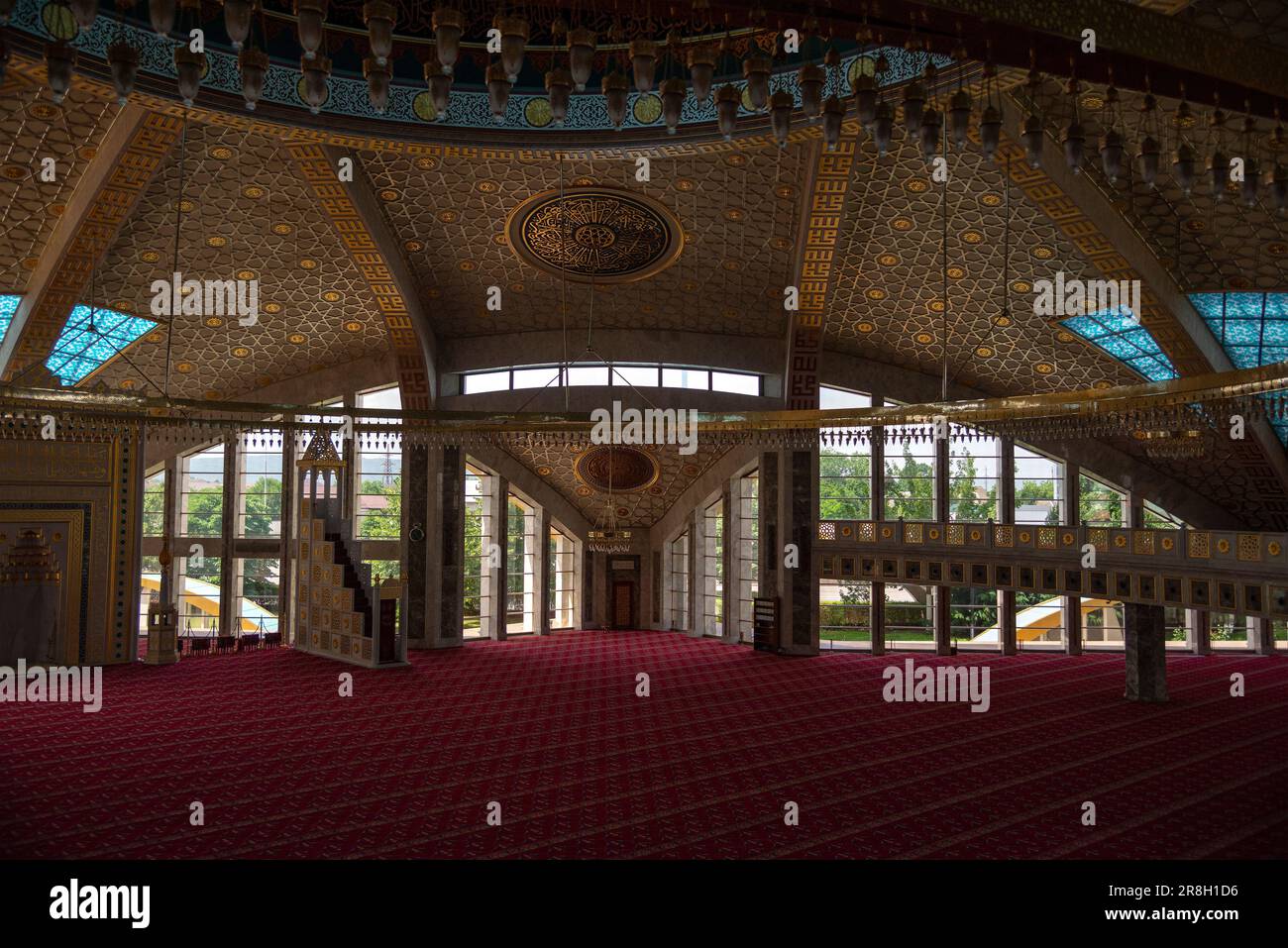 ARGUN, RUSSIA - JUNE 14, 2023: Interior of the Mother's Heart Mosque ...