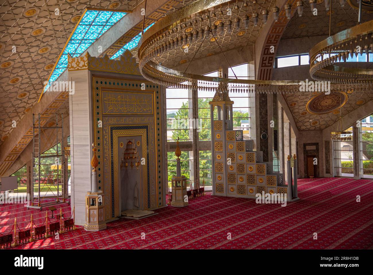 ARGUN, RUSSIA - JUNE 14, 2023: Inside the Mother's Heart Mosque. Argun ...