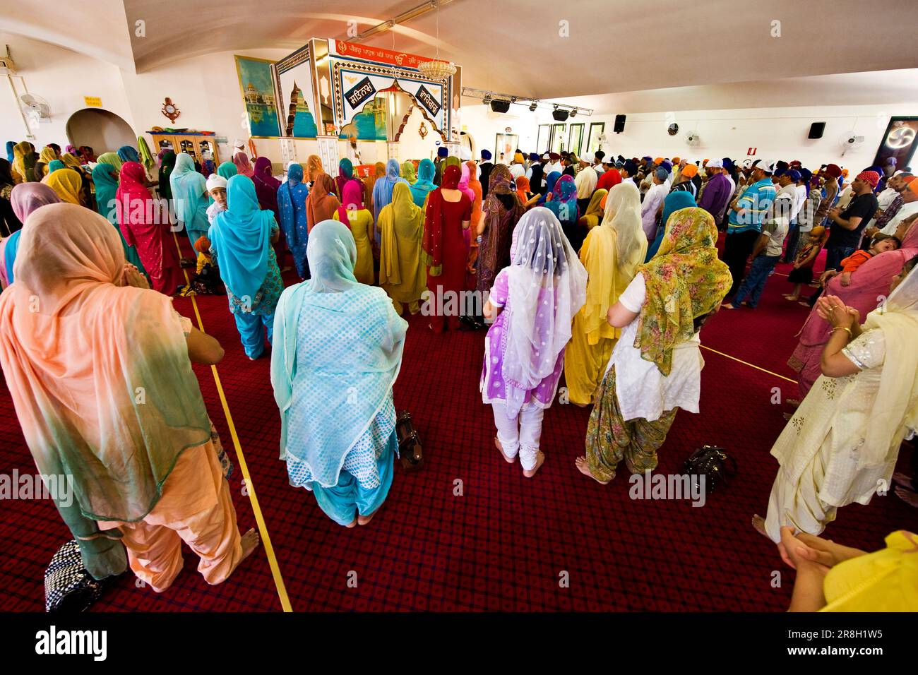 Time of prayer. Sikh community. Sikhdharma Gurdwara Singh Sabha ...