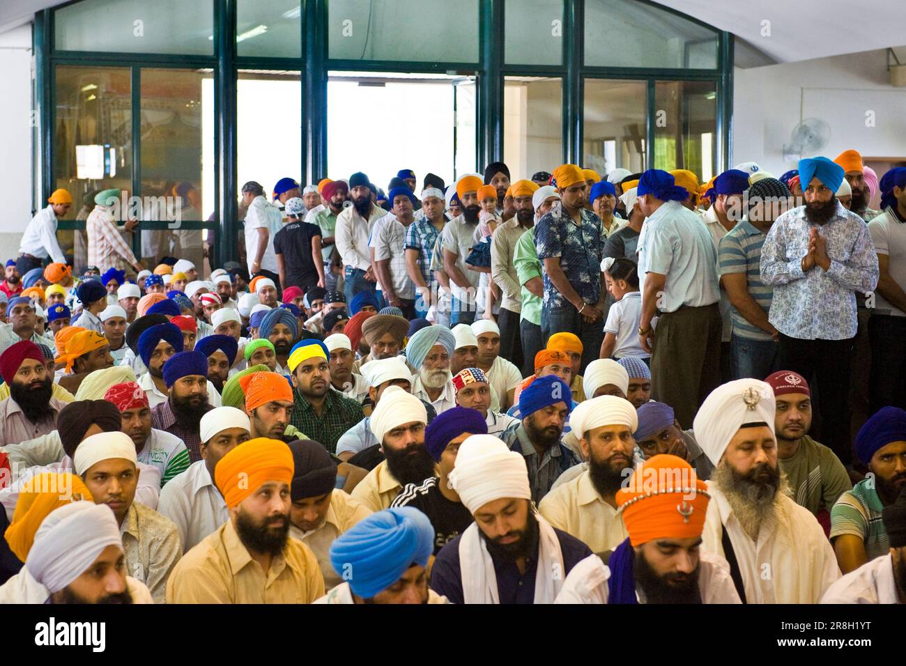 Time of prayer. Sikh community. Sikhdharma Gurdwara Singh Sabha ...