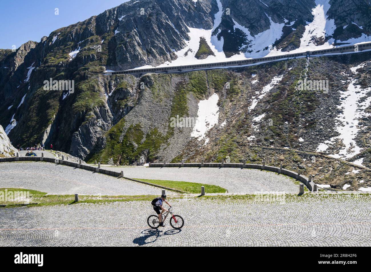 Switzerland. Tour de Suisse. Gotthard pass (Tremola Stock Photo - Alamy