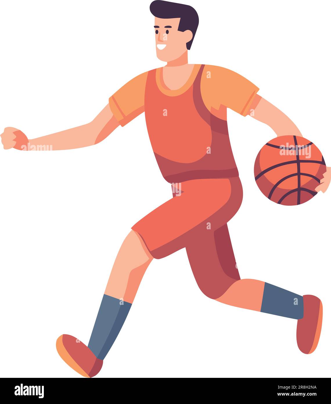 Man jumping for success in basketball championship Stock Vector Image ...