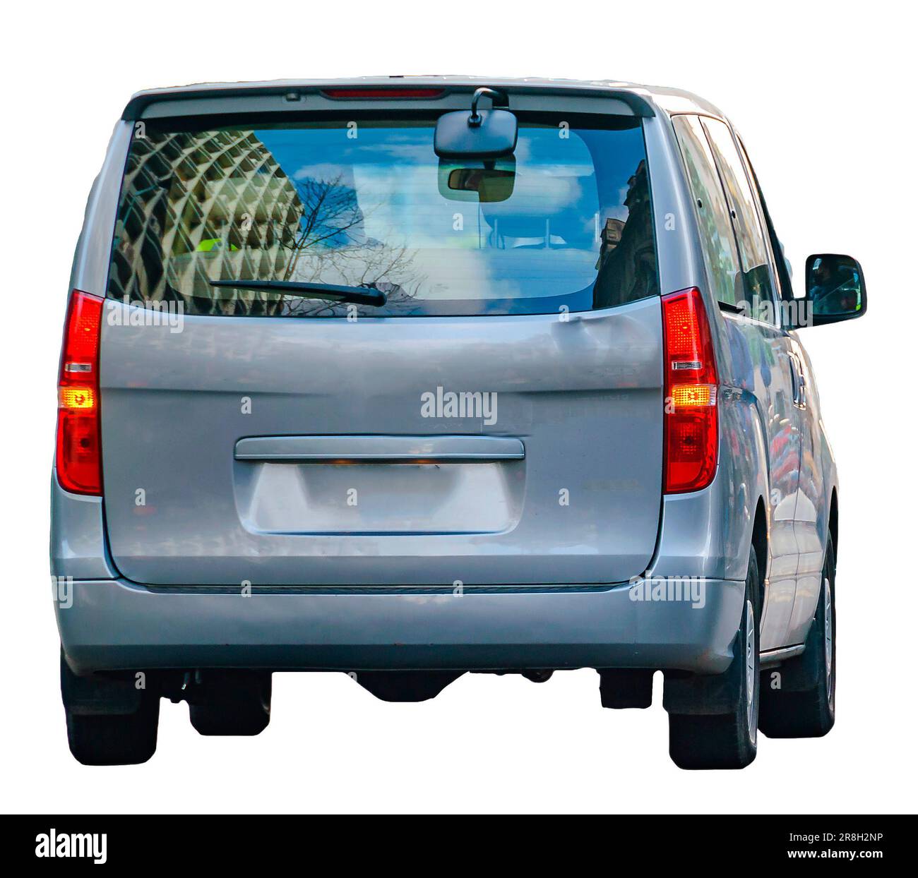 Isolated minivan back view isolated photo against white background ...