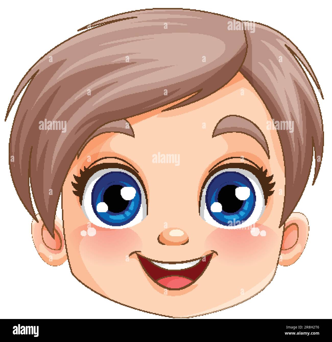 Cute boy face smiling illustration Stock Vector Image & Art - Alamy