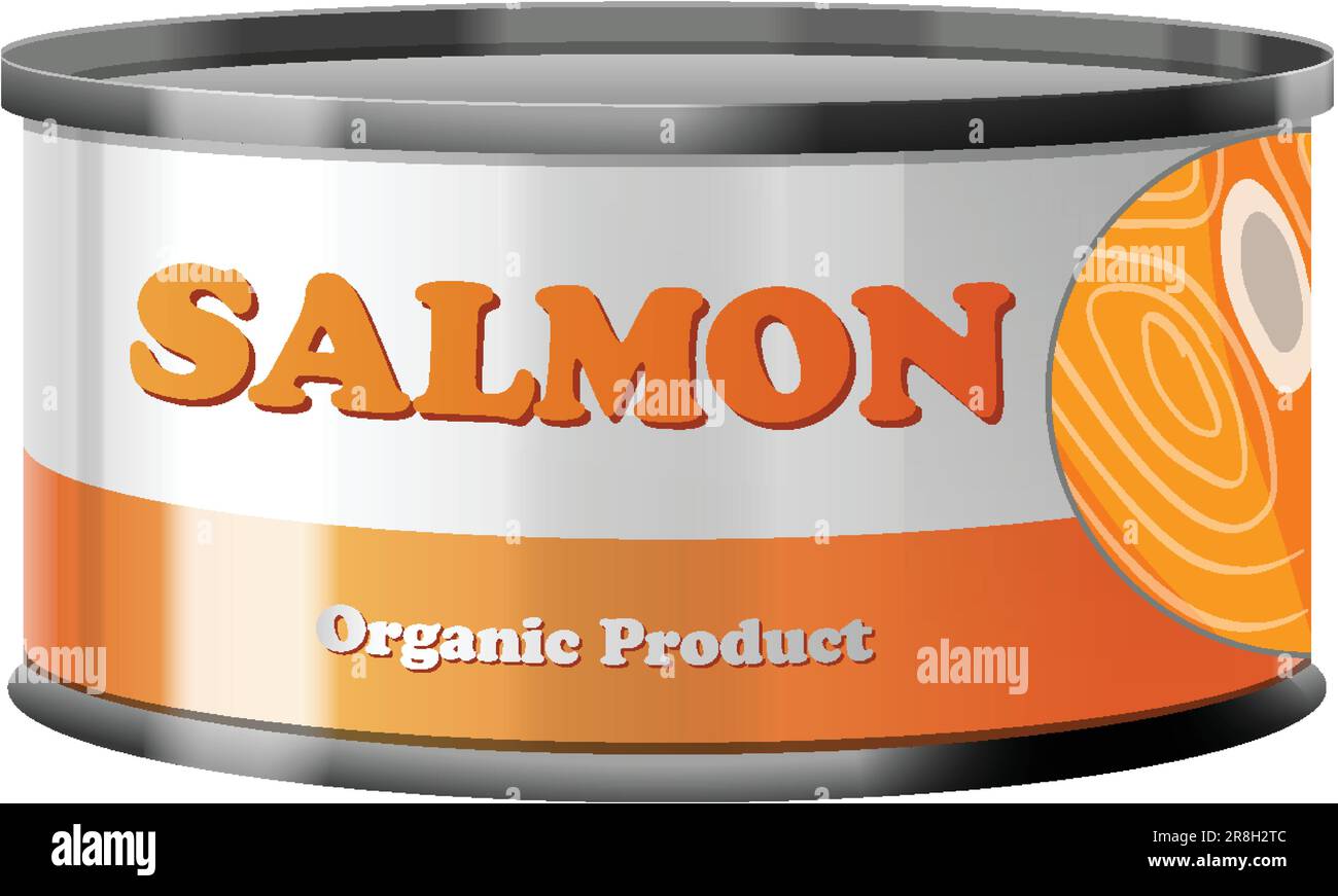 Fish tin salmon Stock Vector Images - Alamy
