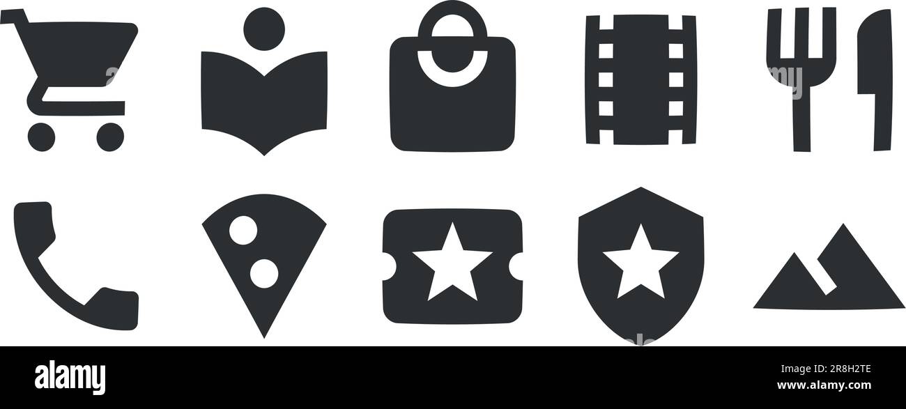 Set of 10 icons Maps. Vector collection thin line Web icon. Set Quality icon. Linear icons set ...