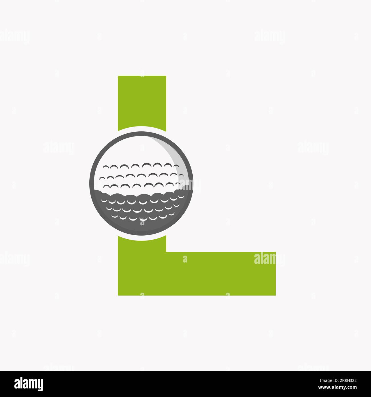 Golf Logo On Letter L. Initial Hockey Sport Academy Sign, Club Symbol ...