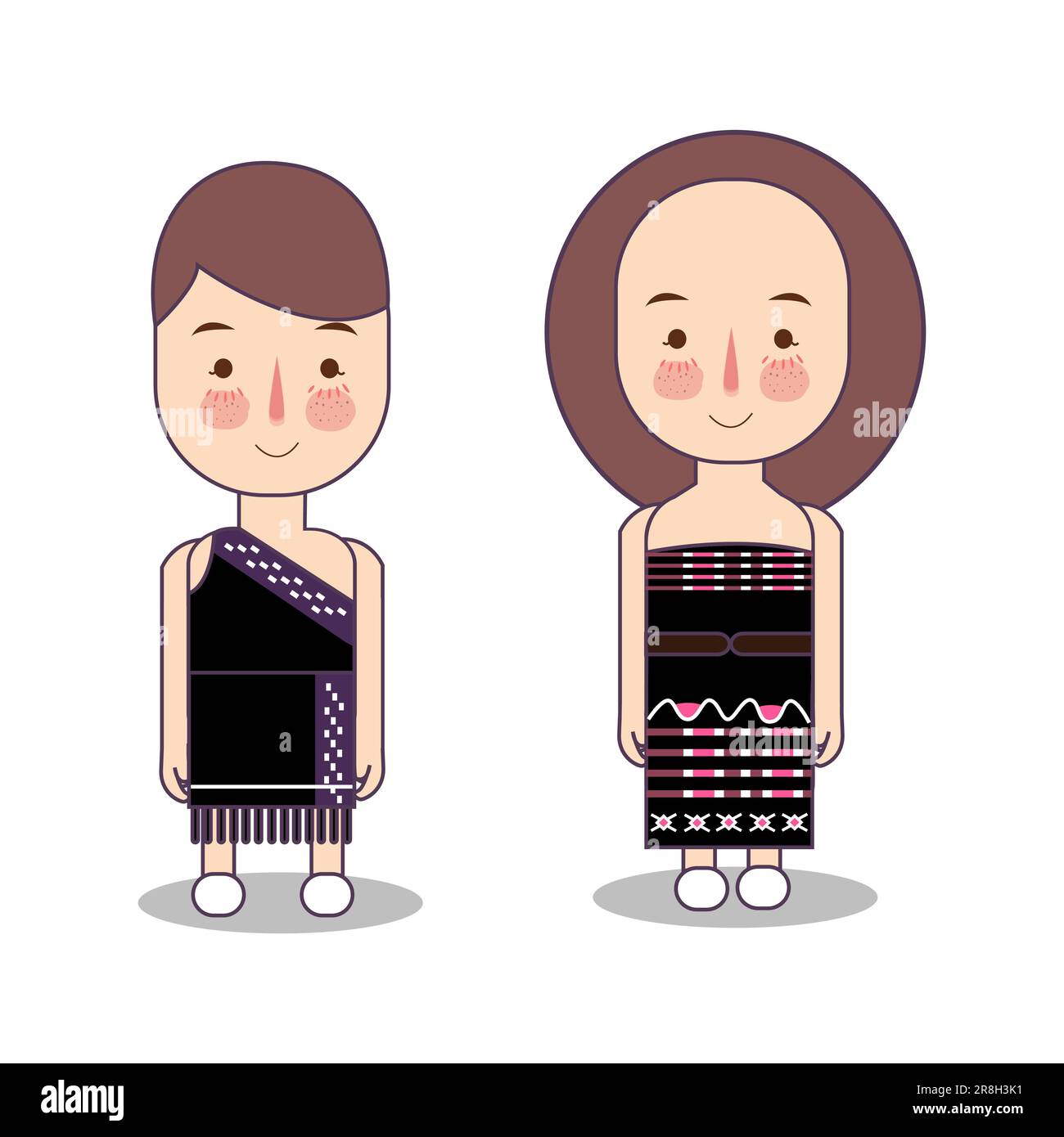 traditional dress native abui tribe form indonesian east nusa tenggara ...