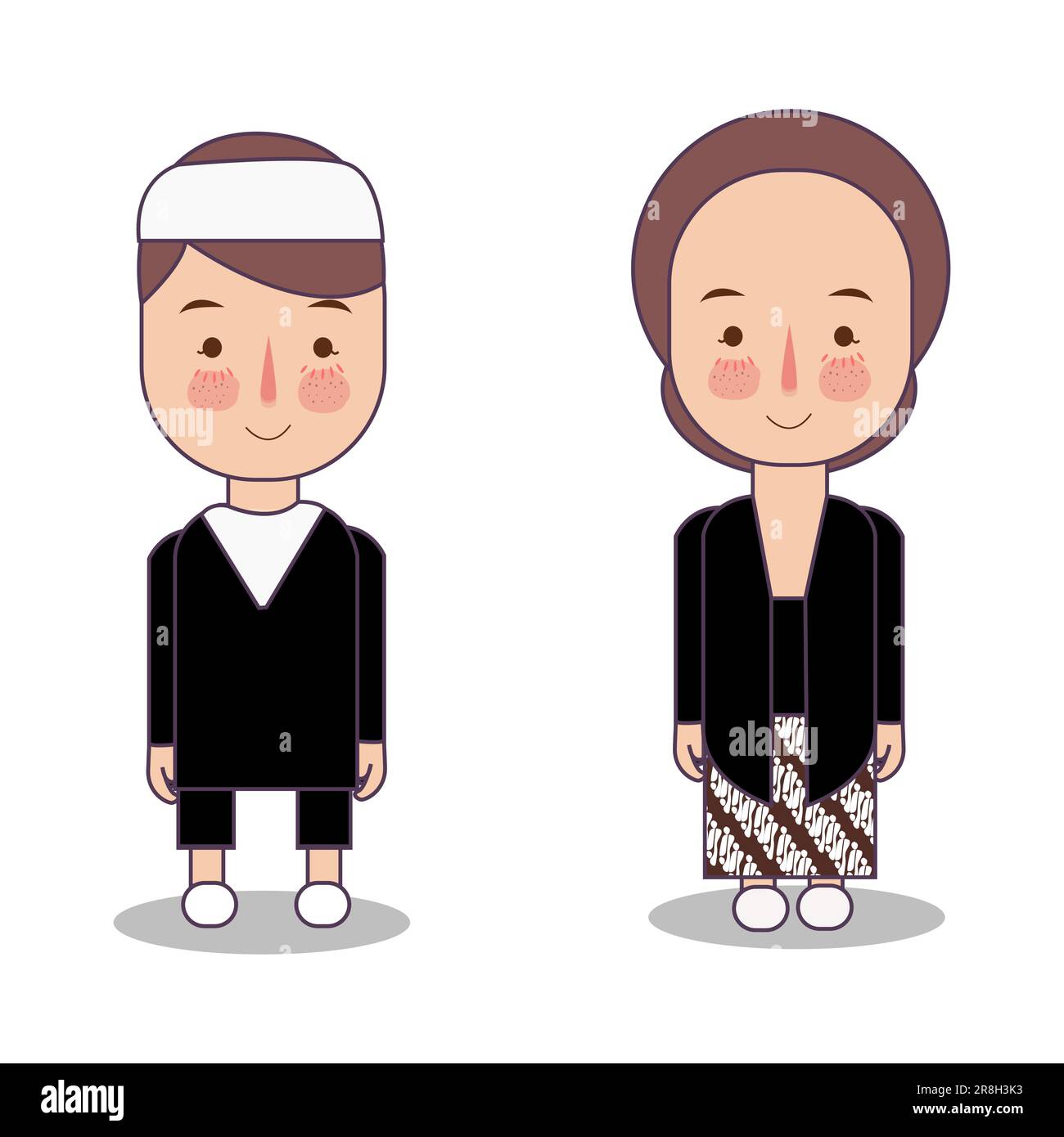 traditional dress native badui tribe form indonesian sundanese banten ...