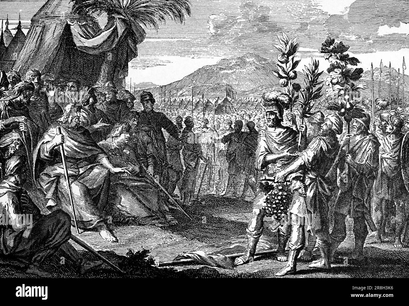 The return of the scouts, Fourth Book Moses, chapter 13, Verse 17-31 ...