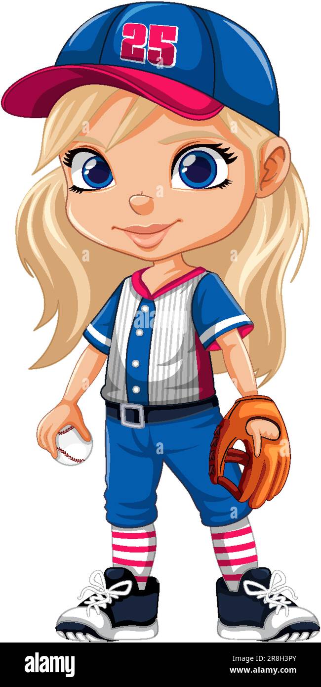 Professional girl baseball Stock Vector Images - Alamy