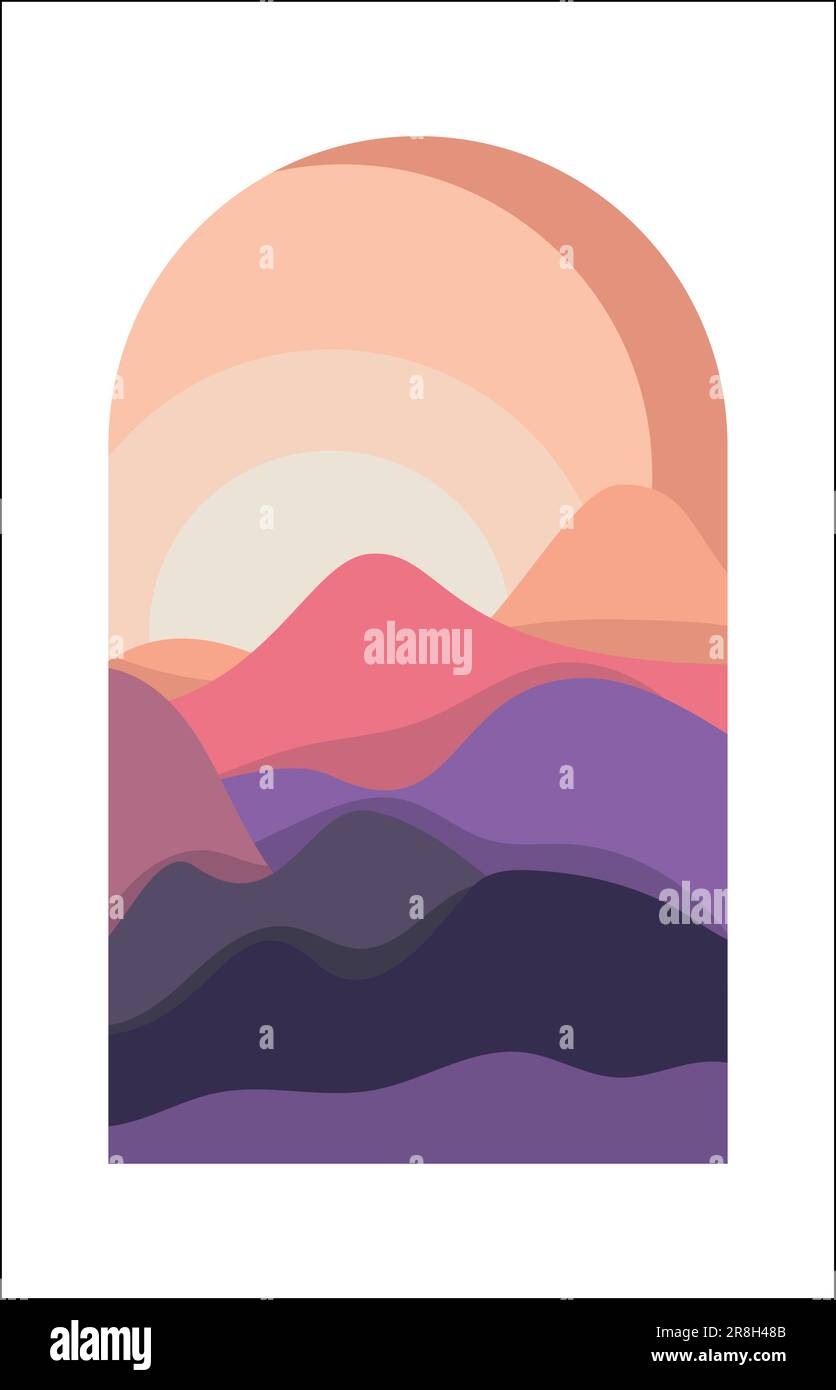 Waves aesthetic wallpaper Stock Vector Images - Alamy