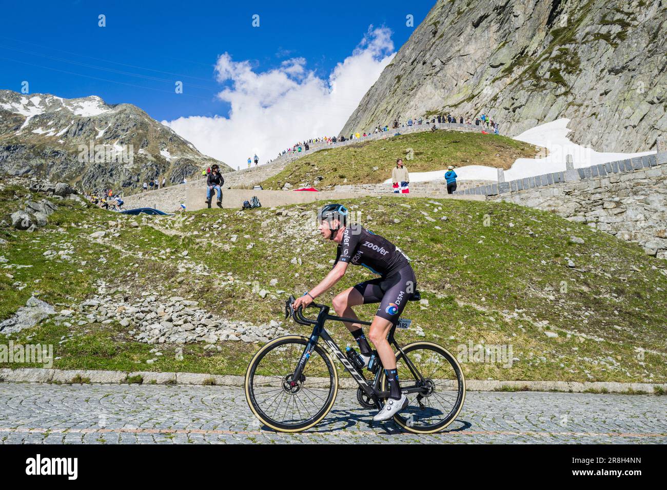 Switzerland. Tour de Suisse. Gotthard pass (Tremola). Thymen Arensman Stock Photo - Alamy