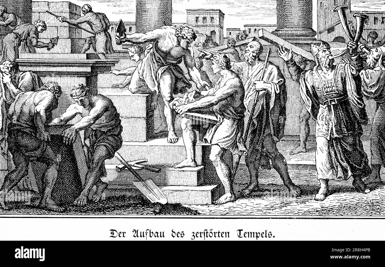 Reconstruction of the destroyed temple,Jerusalem, Esra, chapter 1 ...