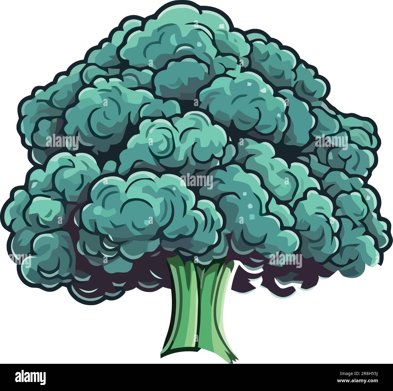 Human brain and leaf symbolize nature intelligence Stock Vector Image ...